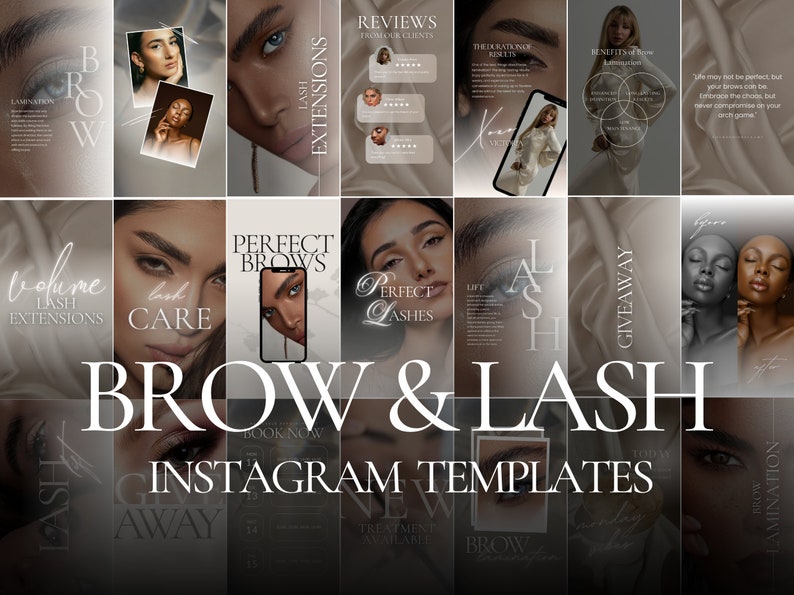 Brow Lamination Instagram Template |lash Extension | Eyebrow Artist Instagram Post | Lash Lift ...