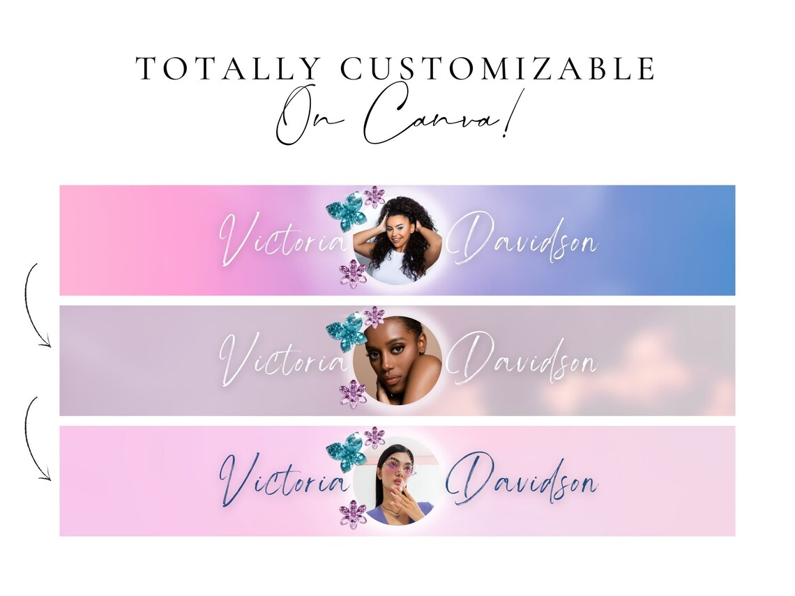 Youtube Banner Templates Youtube Branding Pink Youtube - Etsy