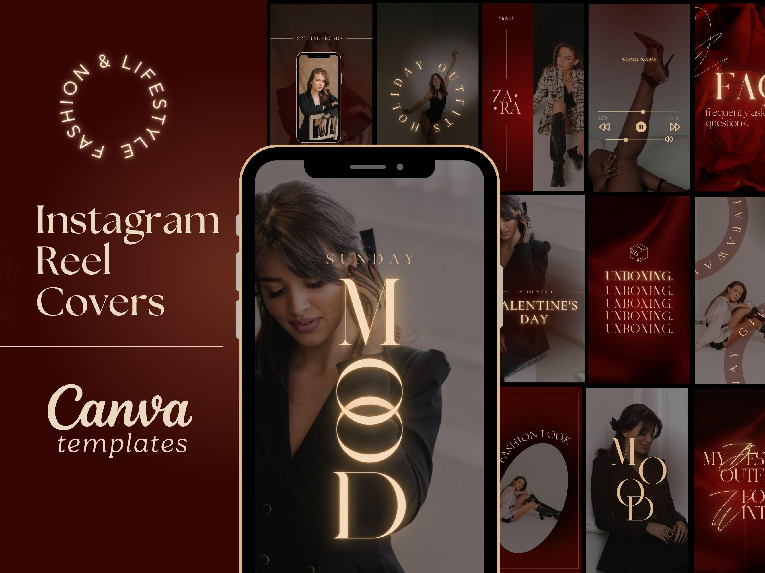 Instagram Reel Templates Minimal IG Reel Cover Template Modern IG Reels ...