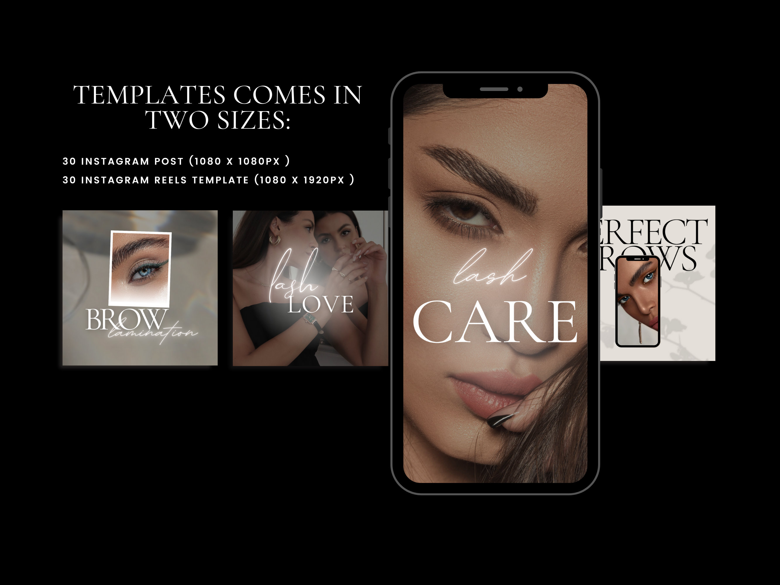 Brow Lamination Instagram Template lash Extension Eyebrow Artist ...