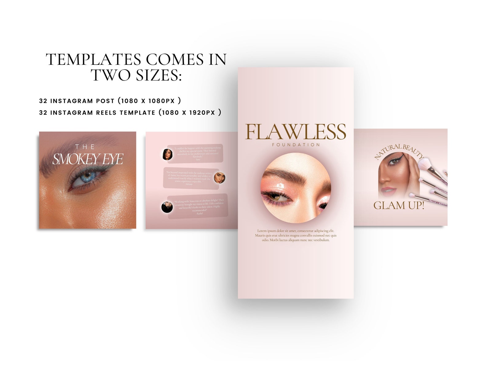 Makeup Artist Instagram Templates | MUA Templates | Makeup Instagram ...