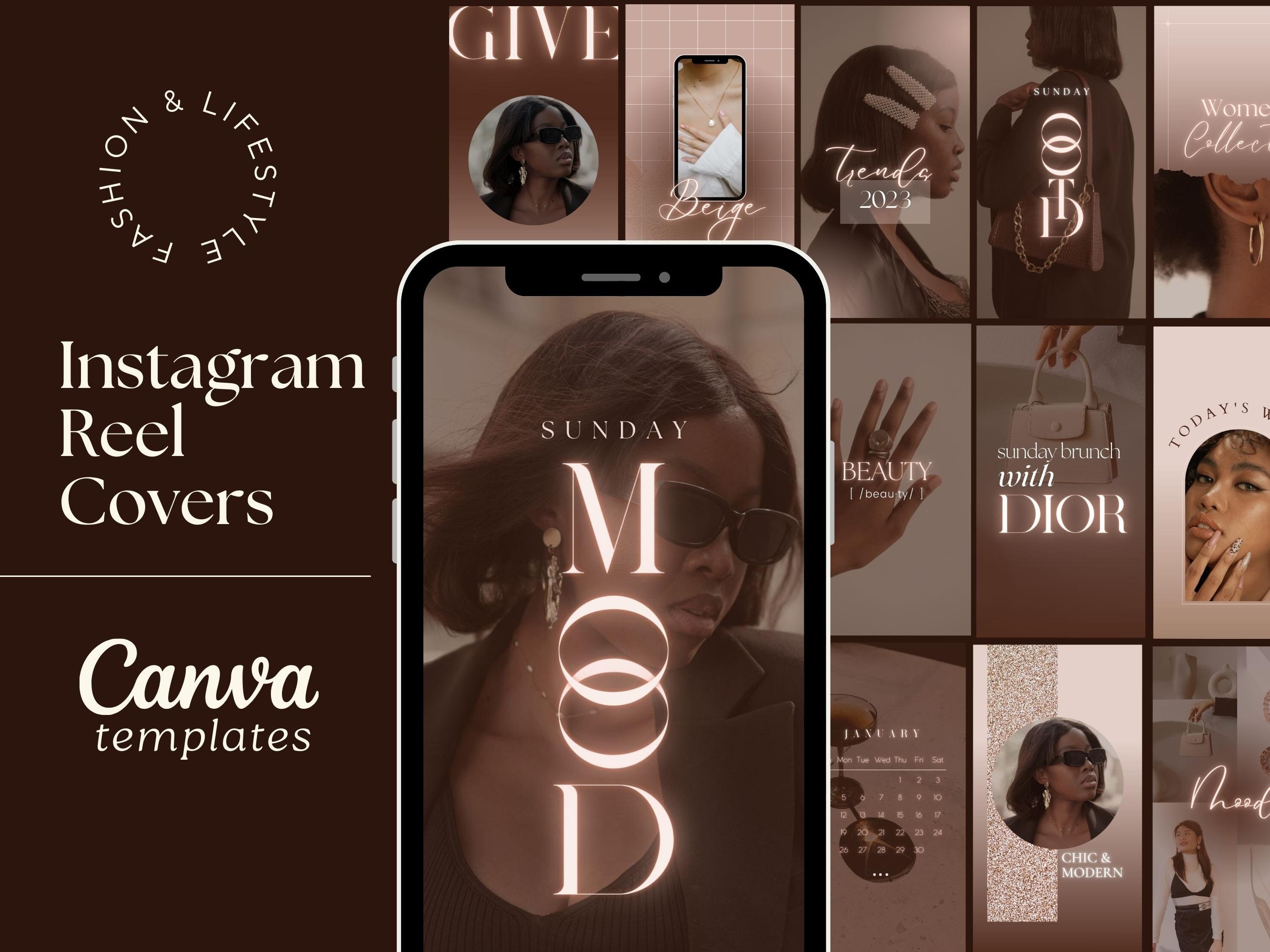 Instagram Reel Templates Minimal IG Reel Cover Template Modern IG Reels ...