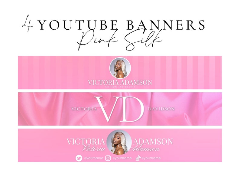 Youtube Banner Templates | Youtube Branding | Pink Youtube Banner ...