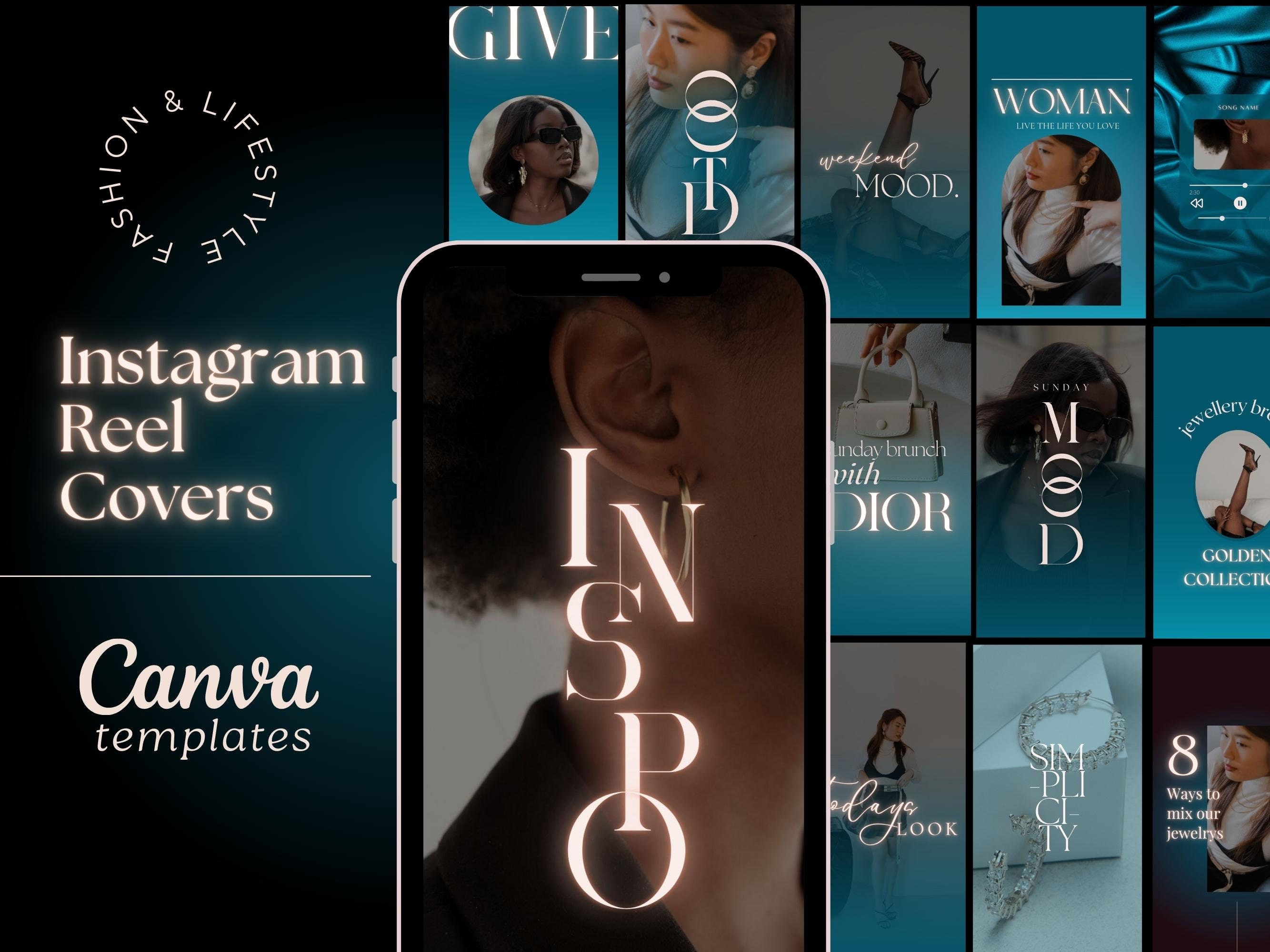Instagram Reel Templates Minimal IG Reel Cover Template Modern Pink IG ...