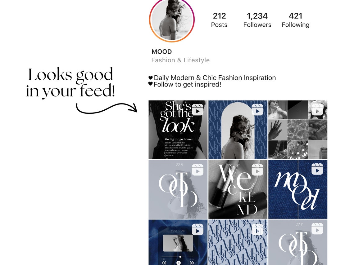 Instagram Reel Templates Minimal IG Reel Cover Template Modern IG Reels ...