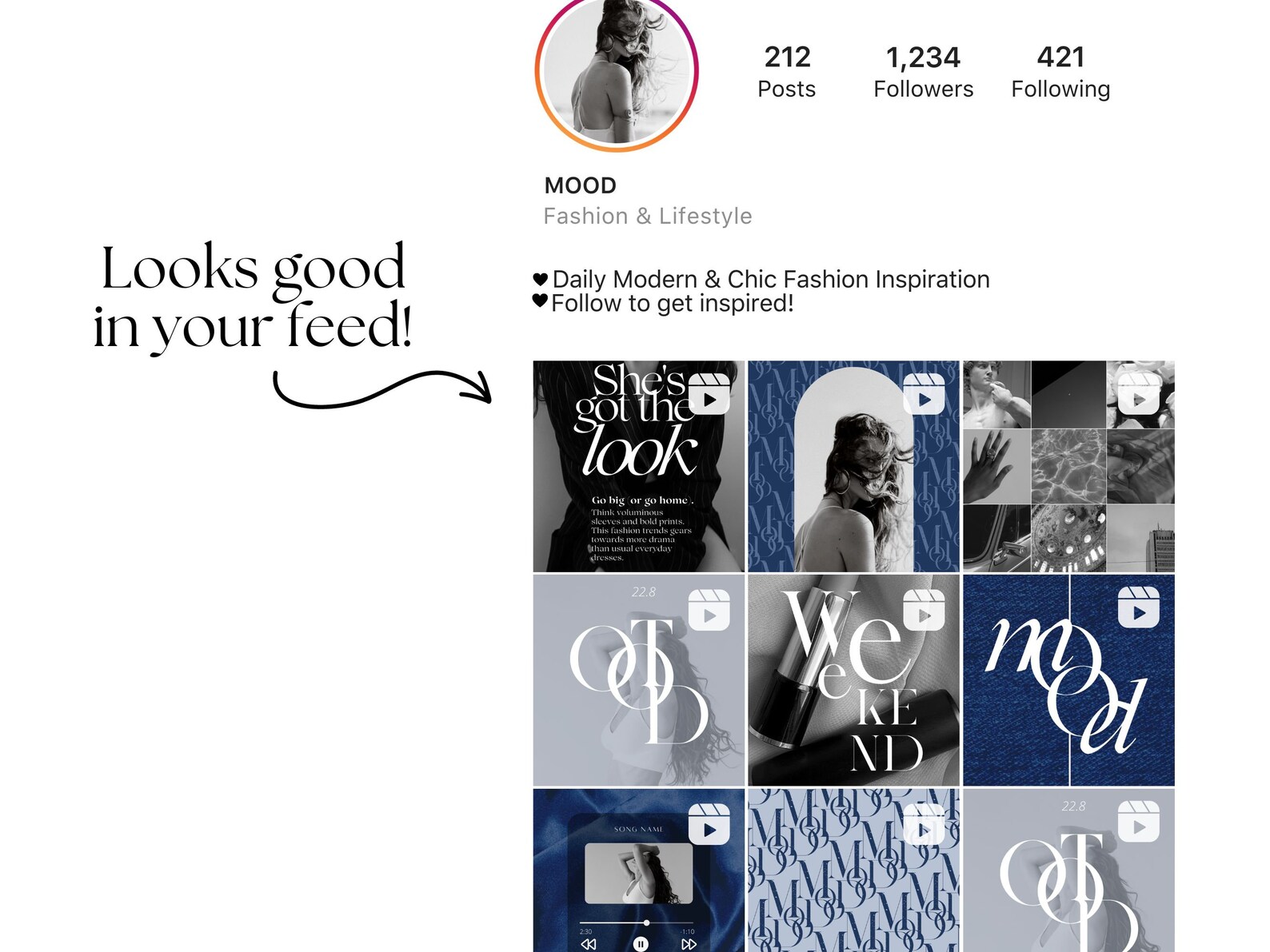 Instagram Reel Templates | Minimal IG Reel Cover Template | Modern IG ...