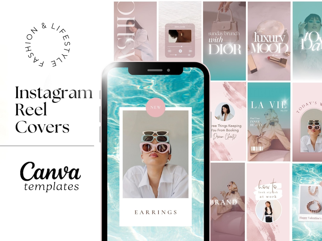 Instagram Reel Templates | Minimal Pink Preset Reels Cover Template ...
