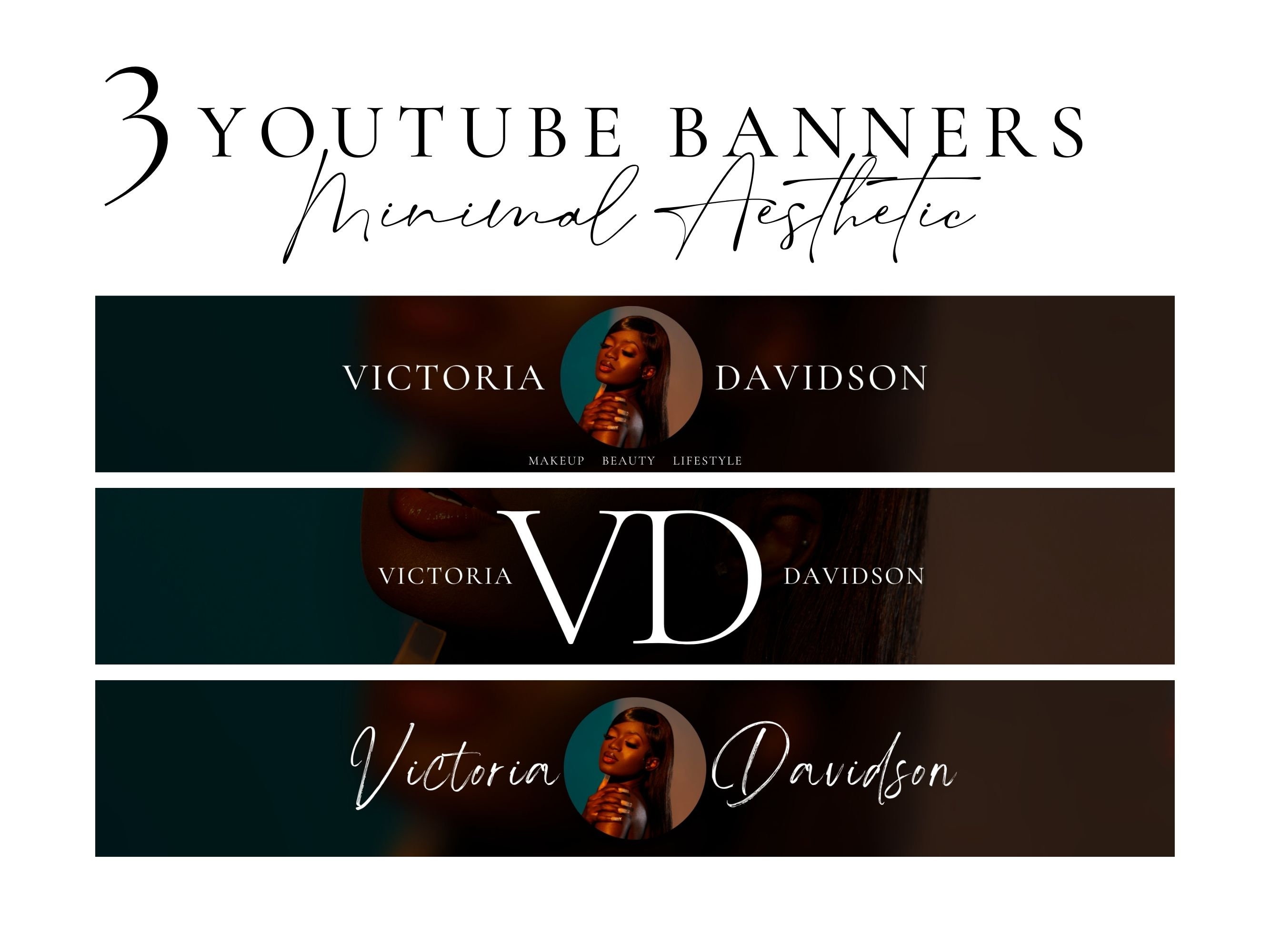Youtube Banner Templates Youtube Branding Minimal Youtube Banner Dark ...