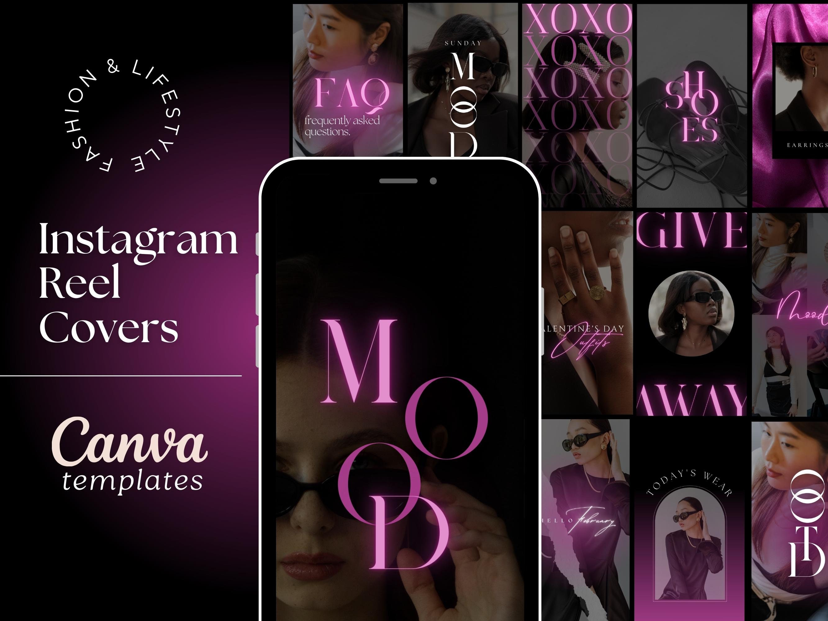 Instagram Reel and Story Templates Dark Preset Reel Cover Template ...