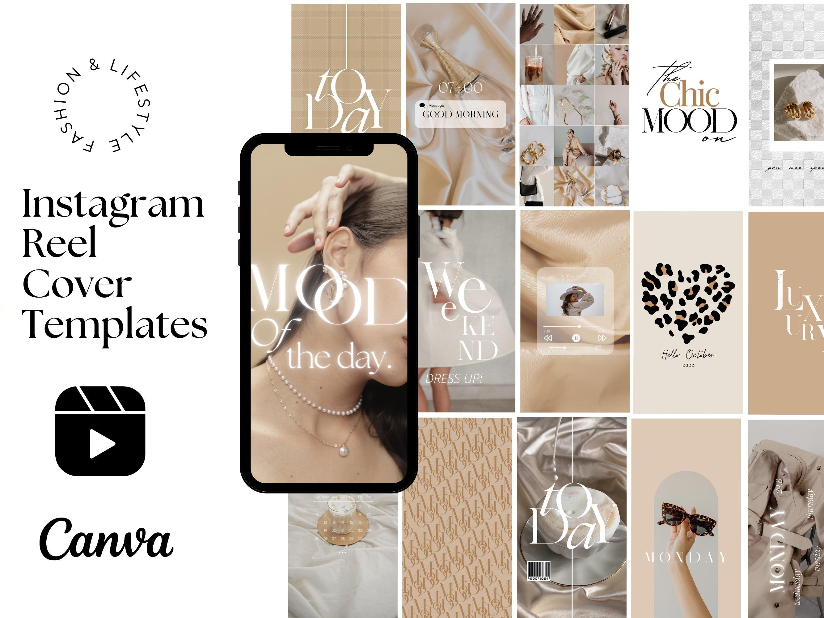 Instagram Reel Templates Minimal IG Reel Cover Template Modern IG Reels ...