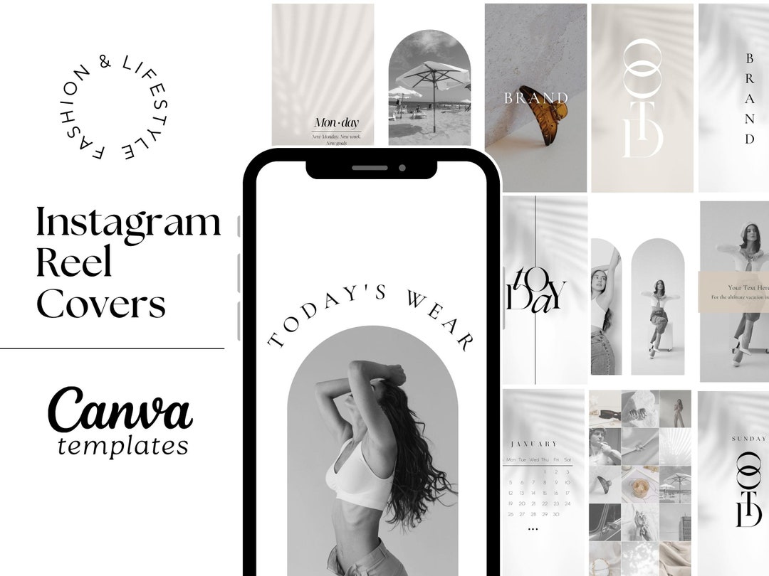 Instagram Reel Templates | Minimal IG Reel Cover Template | Modern IG ...