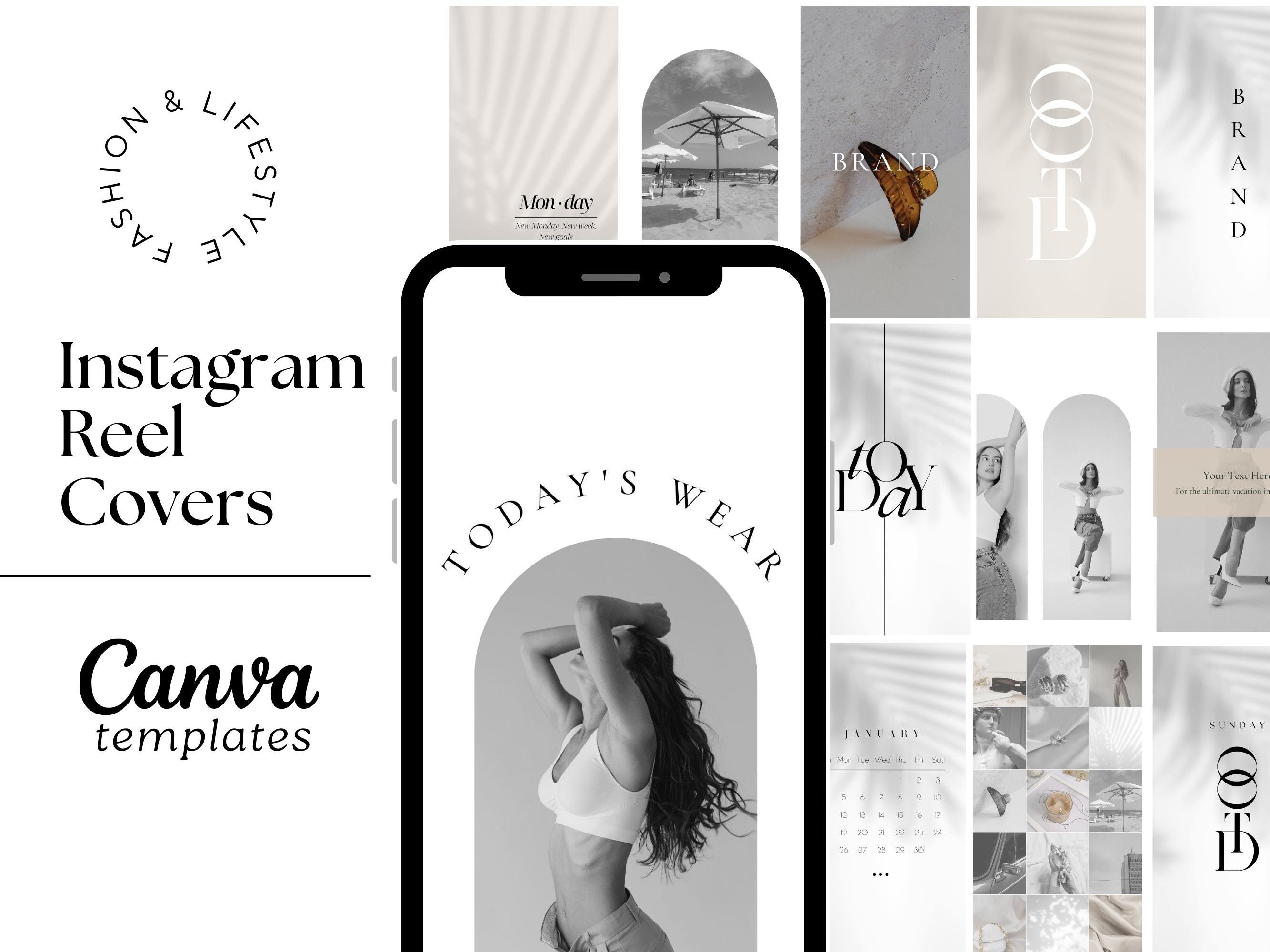 Instagram Reel Templates | Minimal IG Reel Cover Template | Modern IG ...