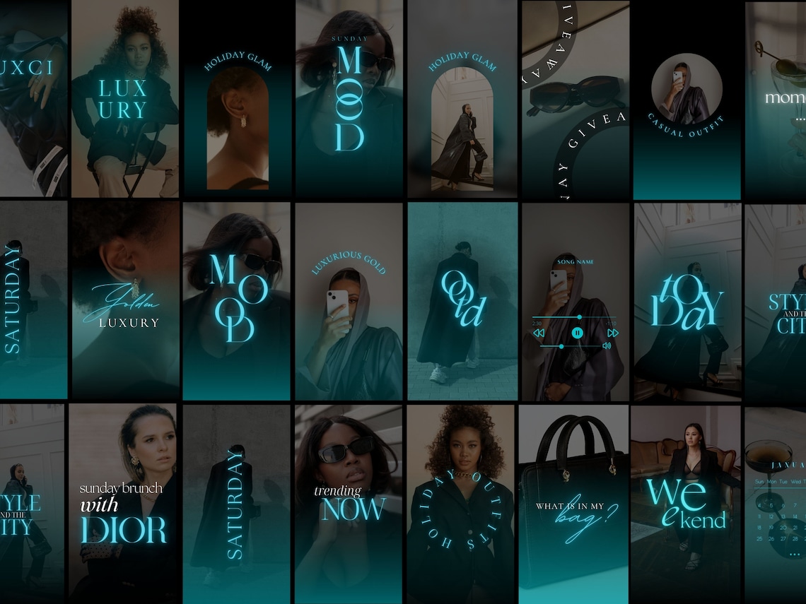 Instagram Reel and Story Templates Dark Preset Reel Cover - Etsy