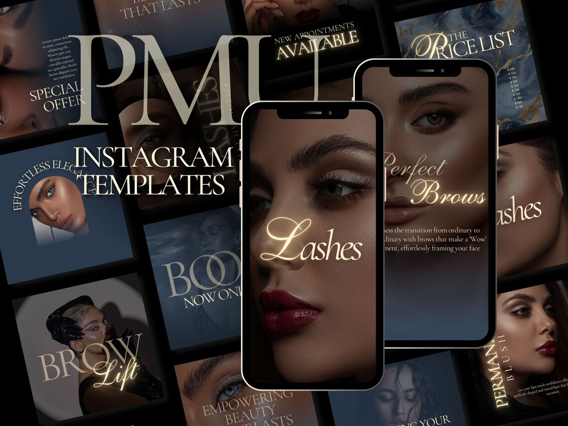 PMU Instagram Template Microblading Instagram Template Lip Blush ...