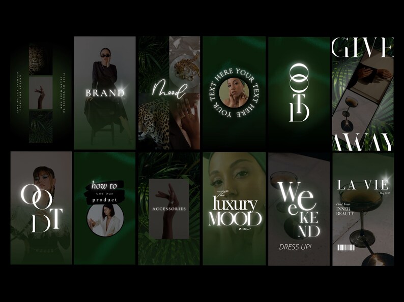 Instagram Reels Templates for Brand | Dark Preset Reel Cover Template ...