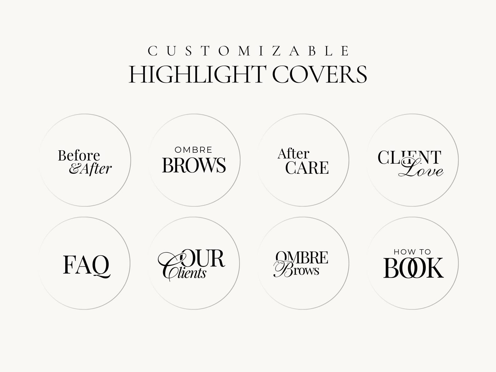 Elegant Instagram Highlight Covers: Customizable Canva Templates - Etsy