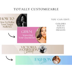 Youtube Brand Kit Canva Templates, Banner, Thumbnails, Intro, Outro - Etsy