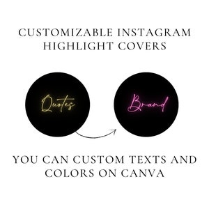 Instagram Highlight Covers | Golden Neon Glow Instagram Highlights ...