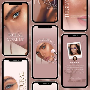 Makeup Artist Instagram Templates | MUA Templates | Makeup Instagram ...
