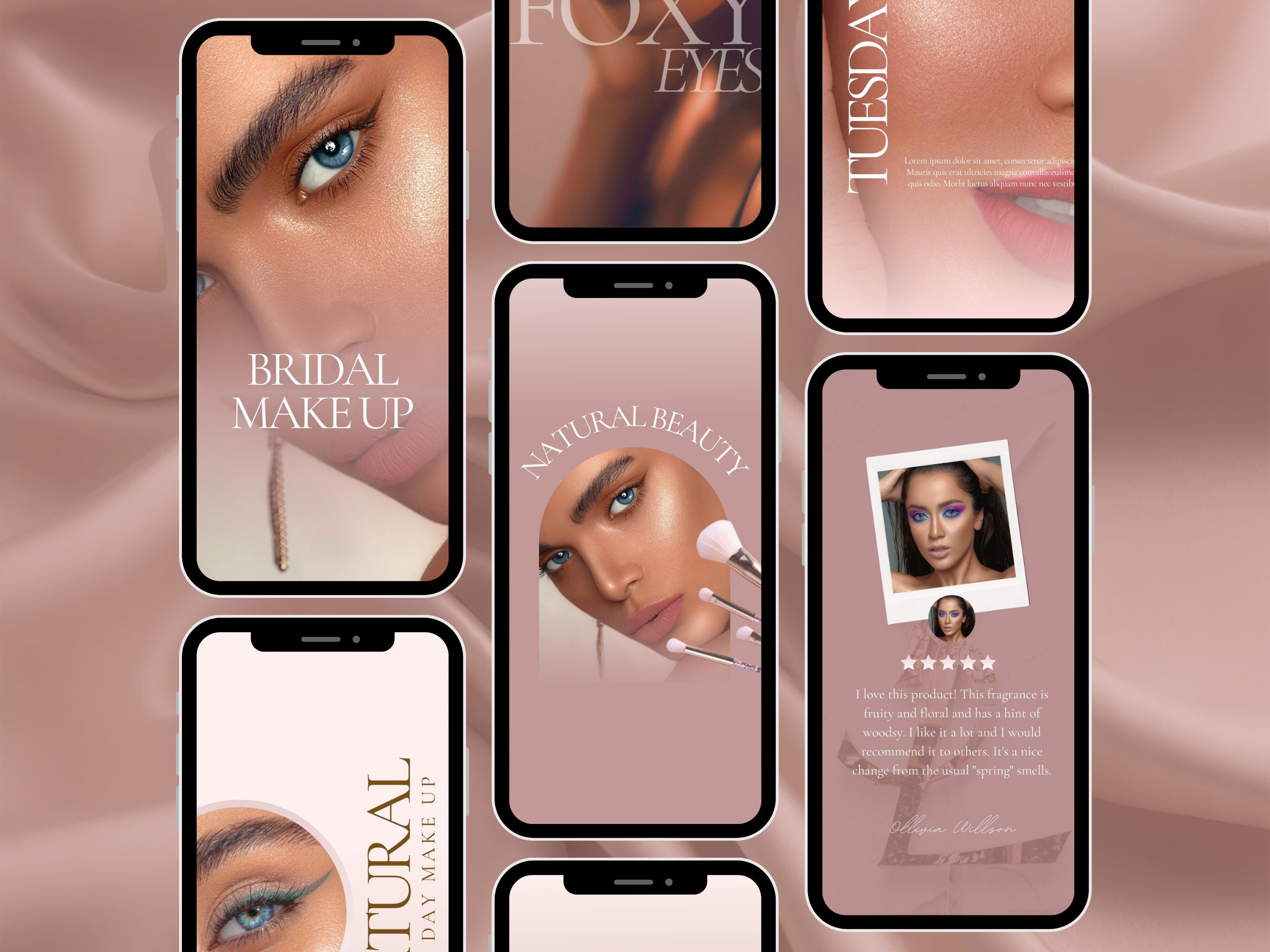 Makeup Artist Instagram Templates | MUA Templates | Makeup Instagram ...