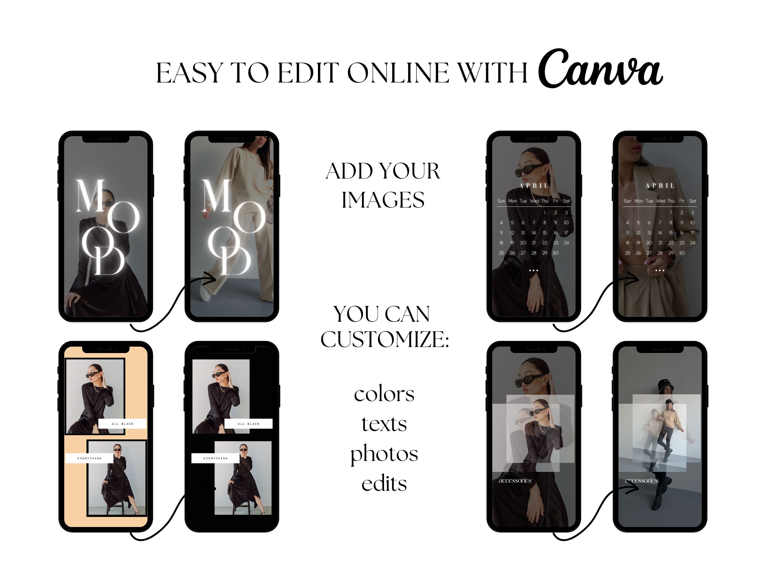 Instagram Reel and Story Templates Dark IG Reel Cover Template Modern ...