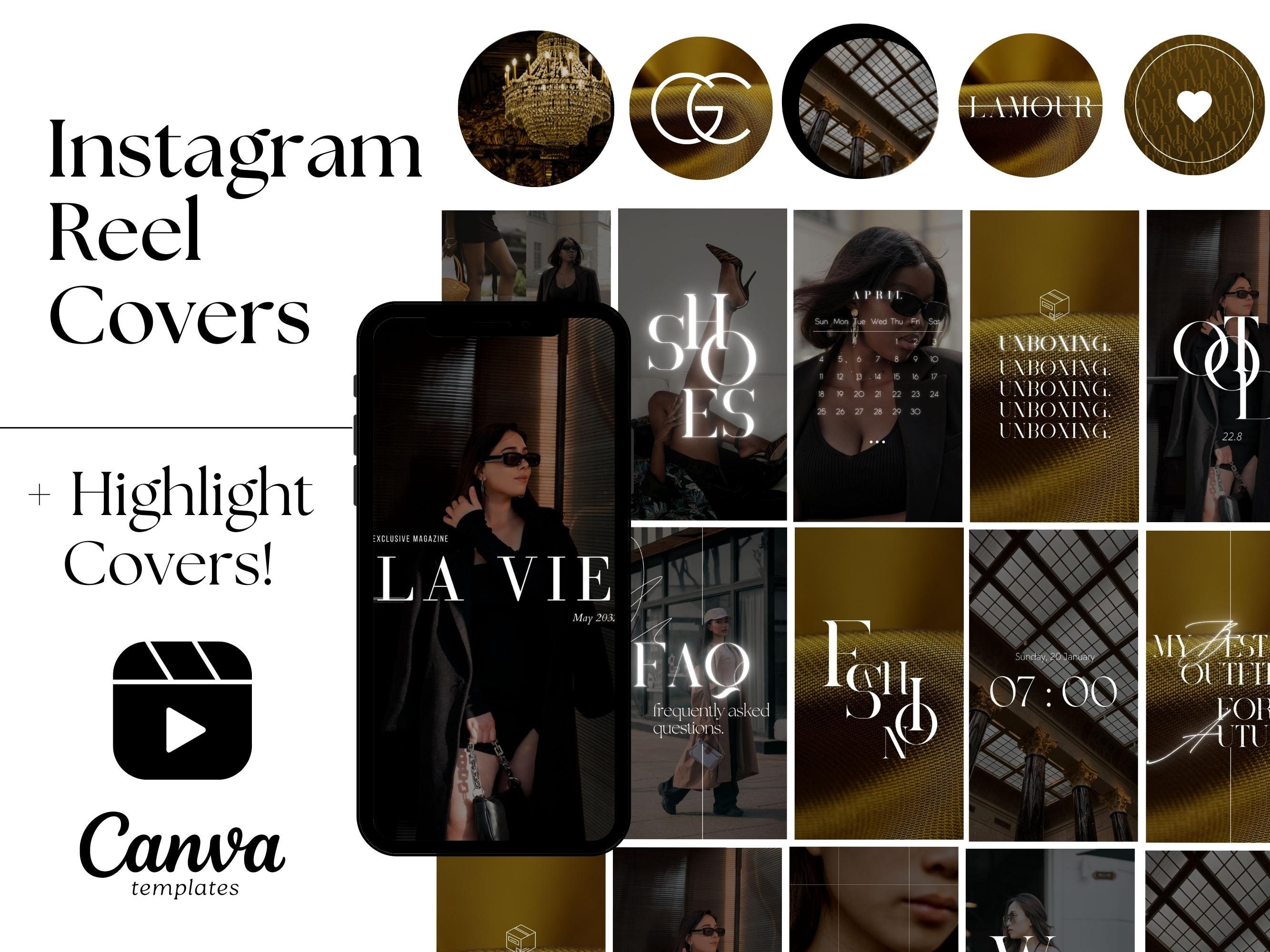 Instagram Reel and Story Templates Trendy Reel Cover Template Modern IG ...