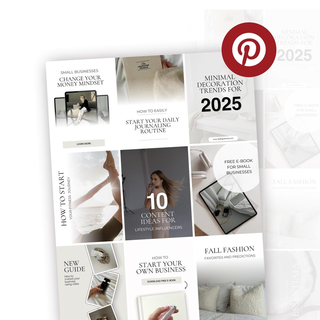 Pinterest Templates, Pin Templates, Pinterest Templates for Canva ...
