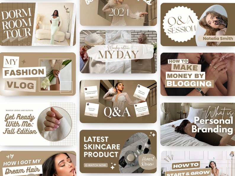 Youtube Thumbnails Youtube Branding Youtube Templates Youtube Brand Kit ...