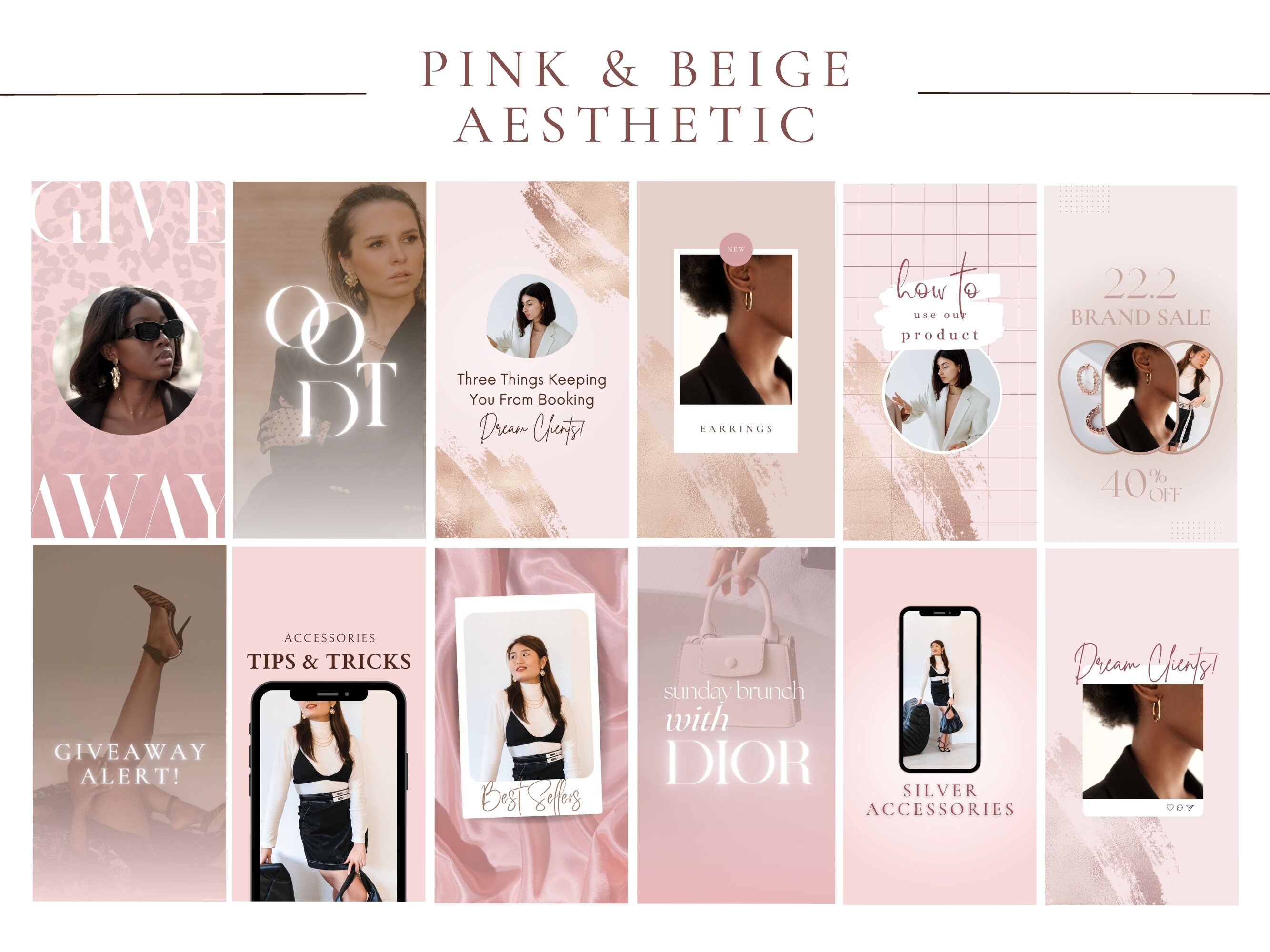 Instagram Reel Templates Minimal Pink Preset Reels Cover - Etsy