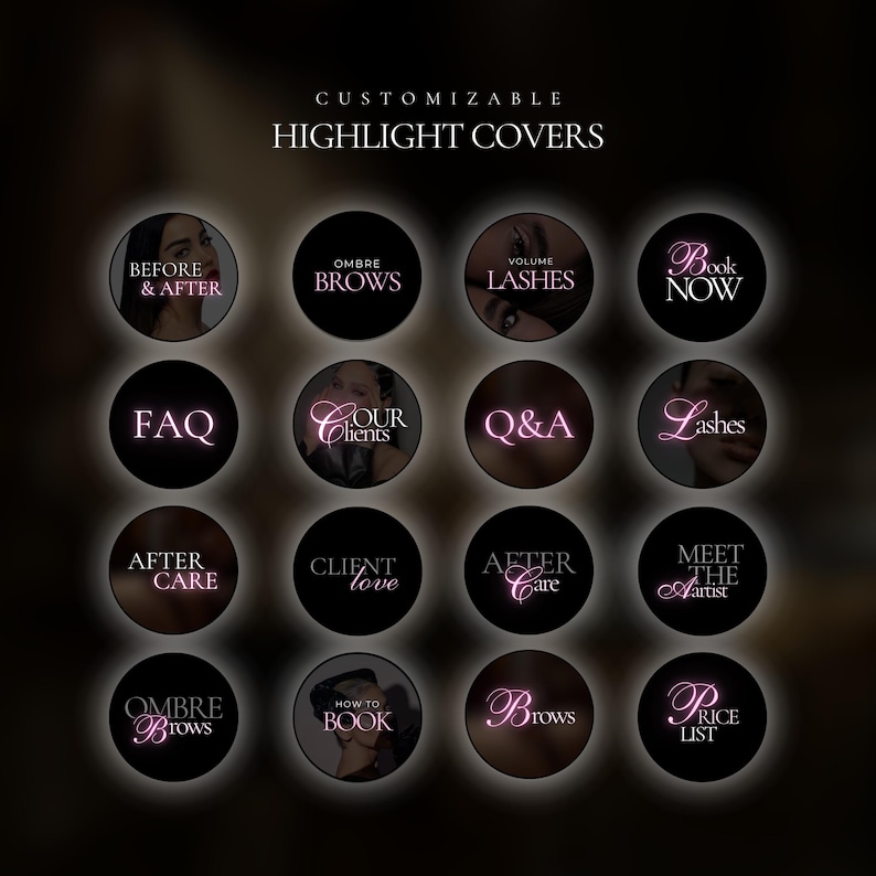 Instagram Highlight Covers Elegant | Instagram Highlights Template ...