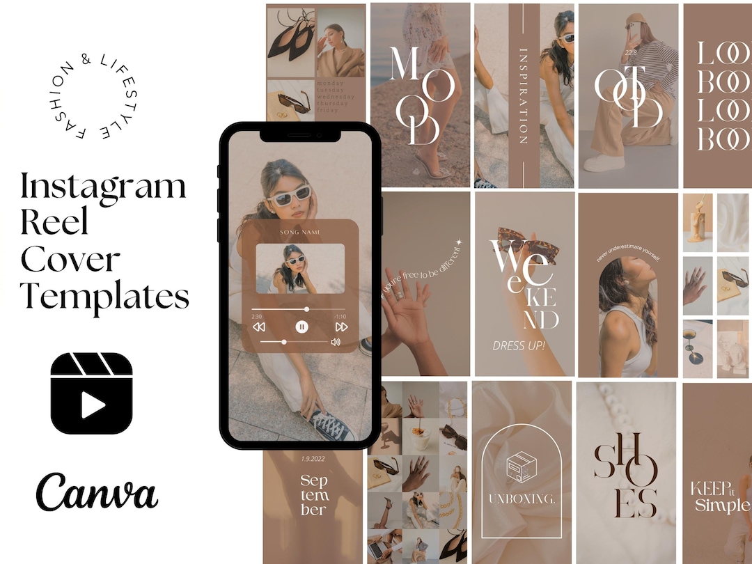 Instagram Reel and Story Templates Brown Preset Reel Cover Template ...