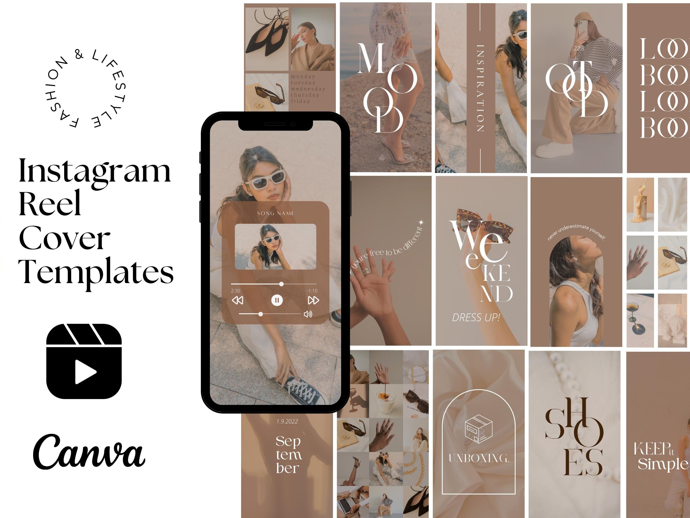 Instagram Reel and Story Templates Brown Preset Reel Cover Template ...