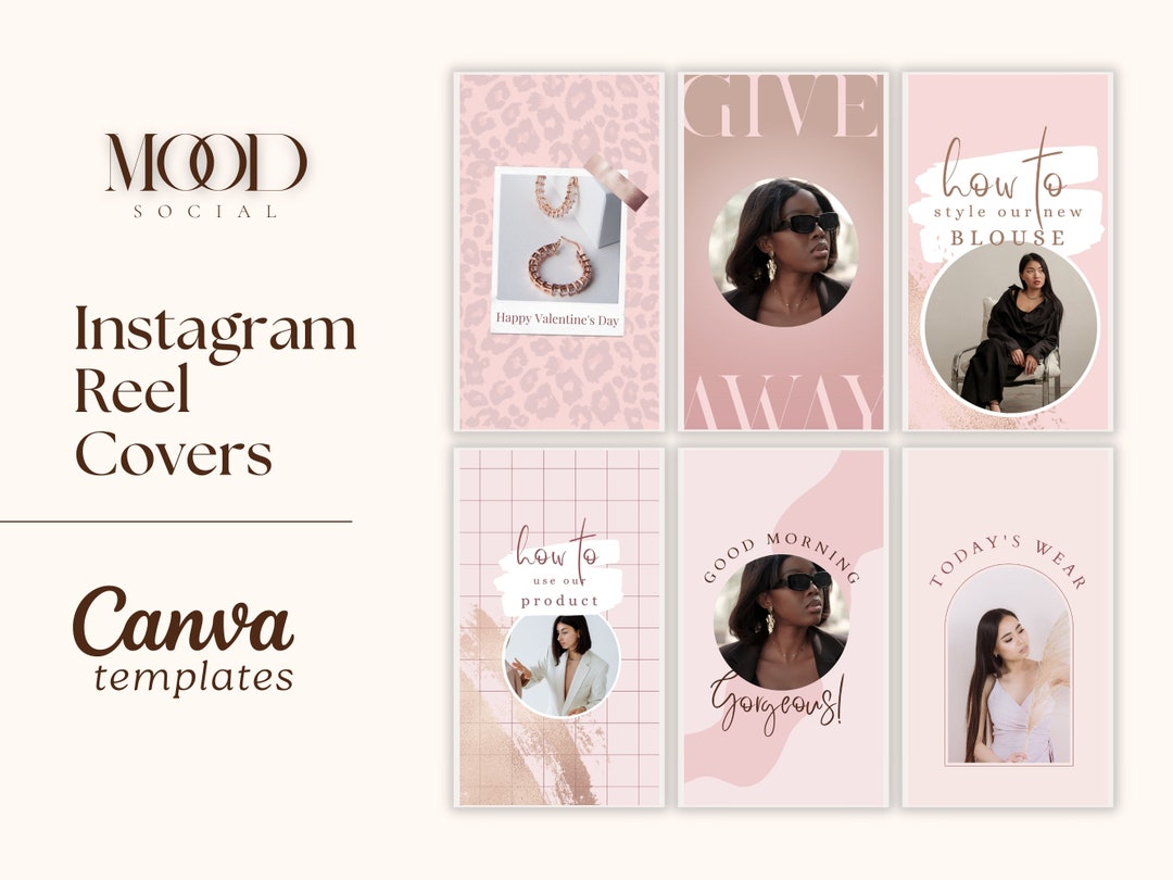 Instagram Reel Templates | Minimal Pink Preset Reels Cover Template ...