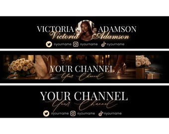 Pink Youtube Banner | Youtube Thumbnail | Editable Template | Canva ...