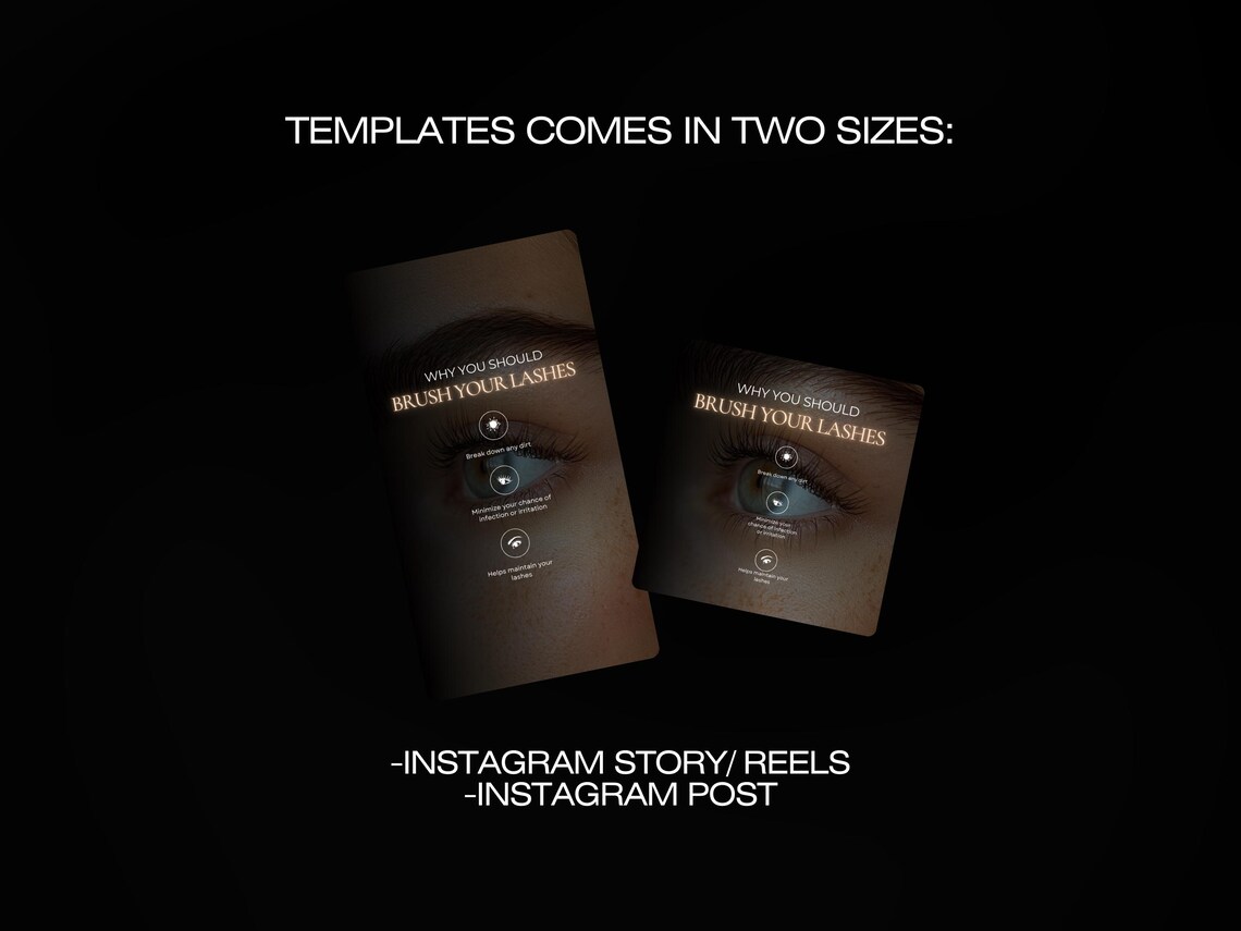 Lash Tech | PMU | PMU Templates | Reel Covers | Instagram Post ...