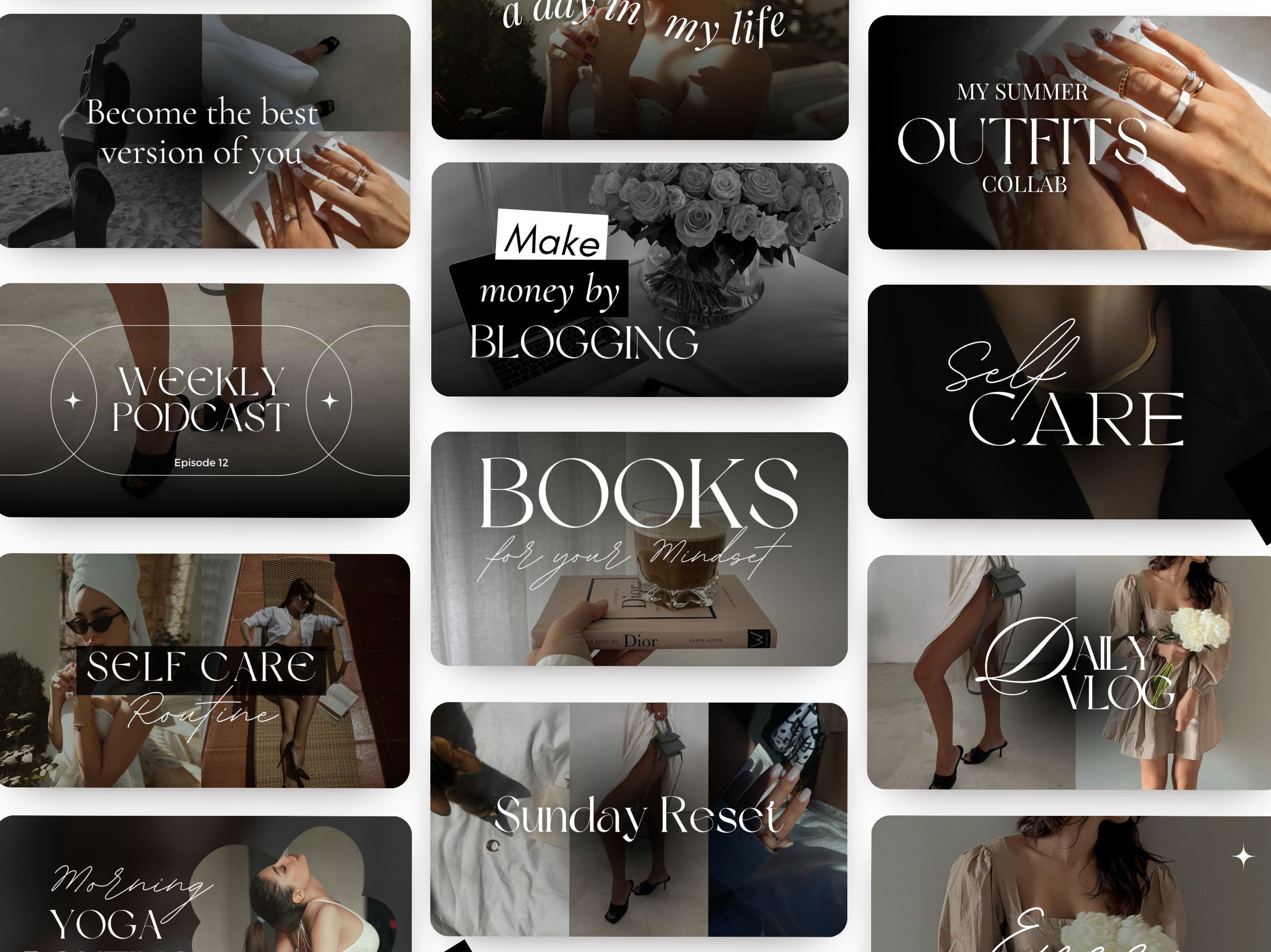 Youtube Thumbnails Canva Templates Minimalist Youtube Thumbnails ...