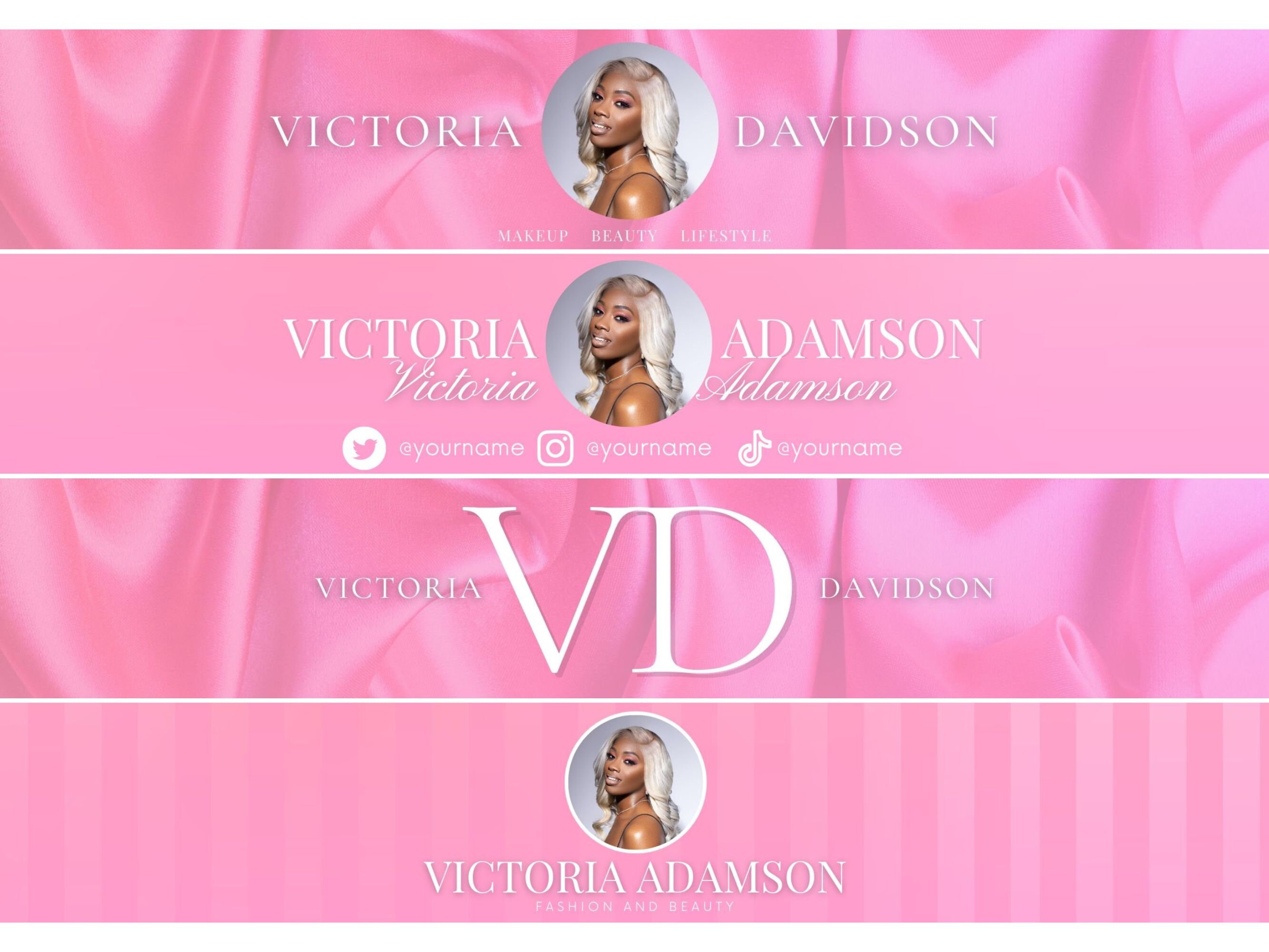 Youtube Banner Templates | Youtube Branding | Pink Youtube Banner ...
