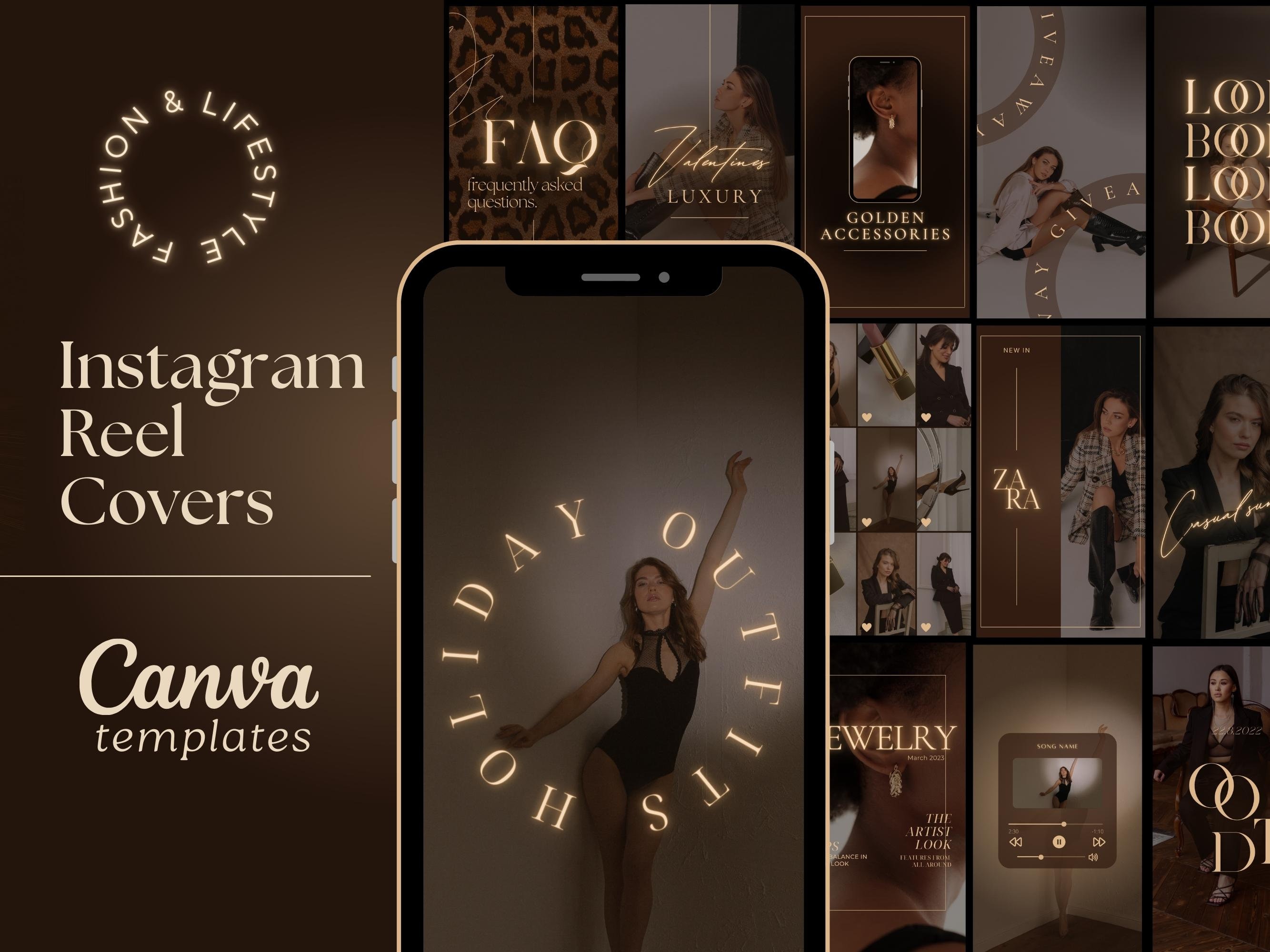 Instagram Reel and Story Templates Dark Preset Reel Cover Template ...