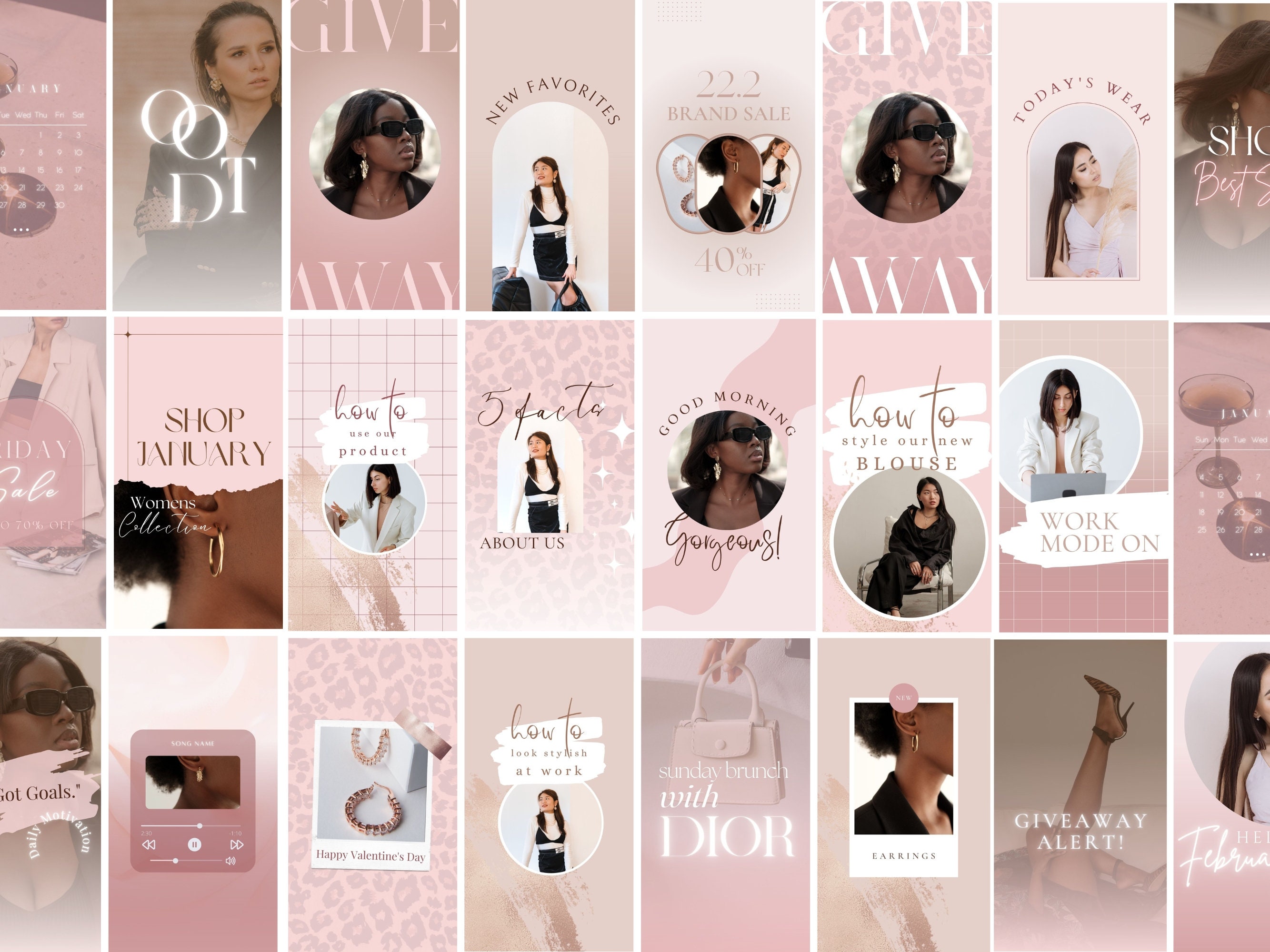 Instagram Reel Templates Minimal Pink Preset Reels Cover - Etsy