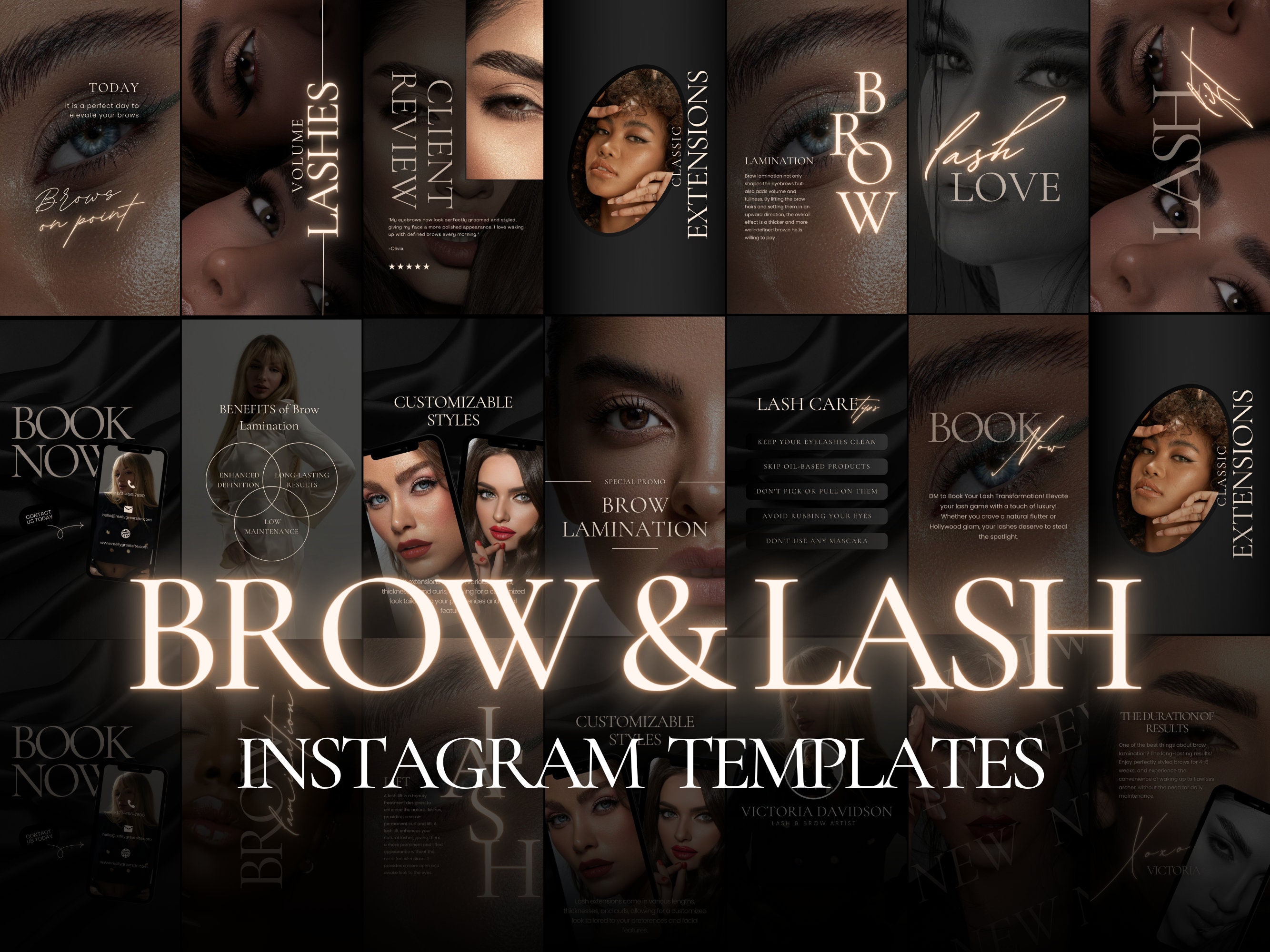 Brow Lamination Instagram Template |lash Extension | Eyebrow Artist ...