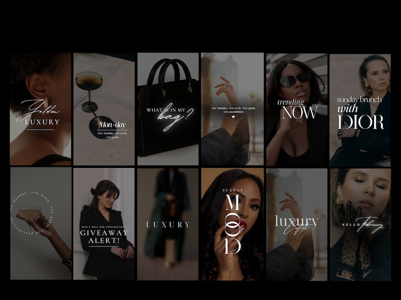 Dark Preset Instagram Reel Templates Dark IG Reel Cover Template Modern ...