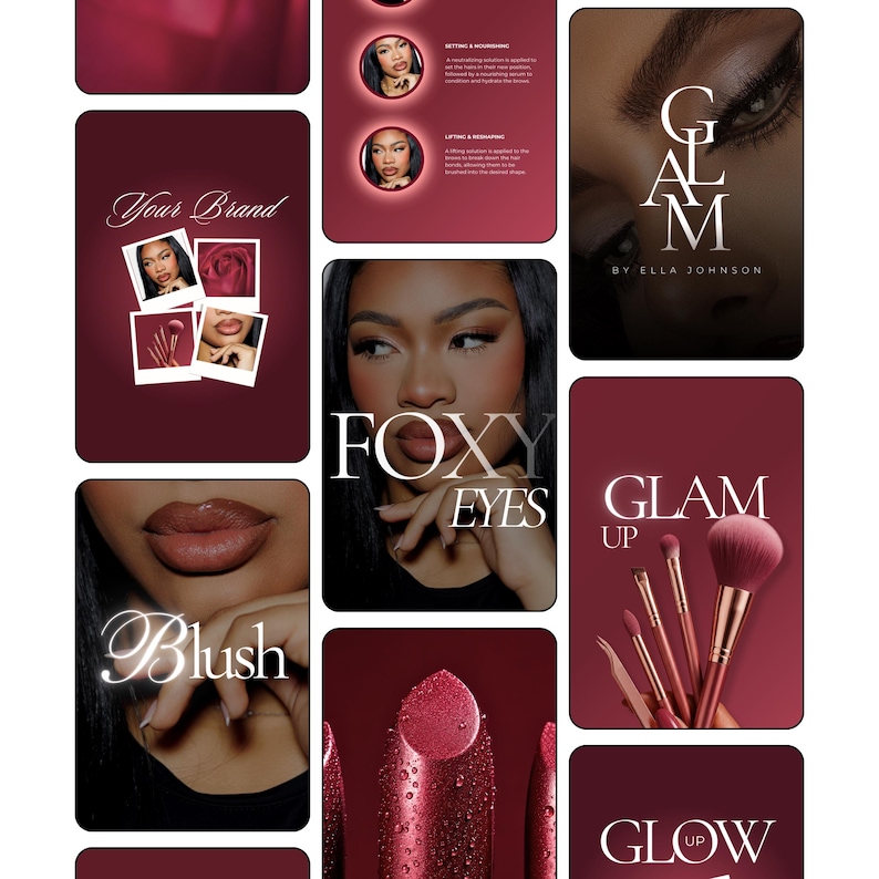 Instagram Templates for Makeup Artists | Editable Canva Beauty Branding ...