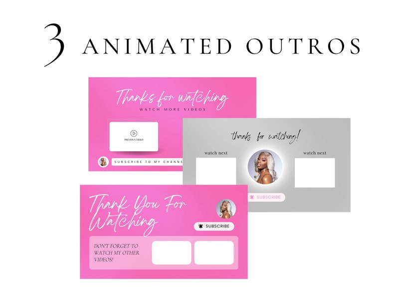 Youtube Branding Kit Pink Youtube Banner Youtube Thumbnail Youtube ...