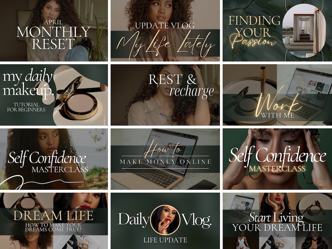 Youtube Thumbnails | Canva Templates | Minimalist Youtube Thumbnails ...