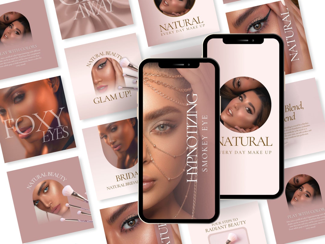 Makeup Artist Instagram Templates | MUA Templates | Makeup Instagram ...
