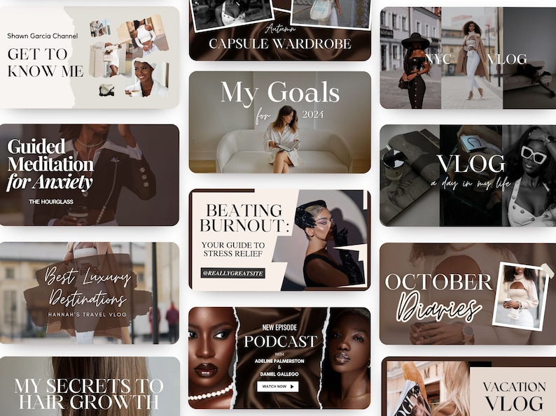 Youtube Thumbnails Canva Template Youtube Brand Kit Youtube Banner ...