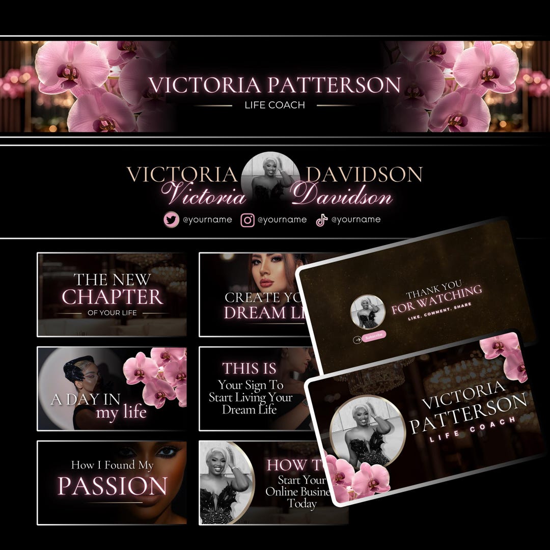 Youtube Branding Kit, Branding Package, Banner Template, Youtube ...