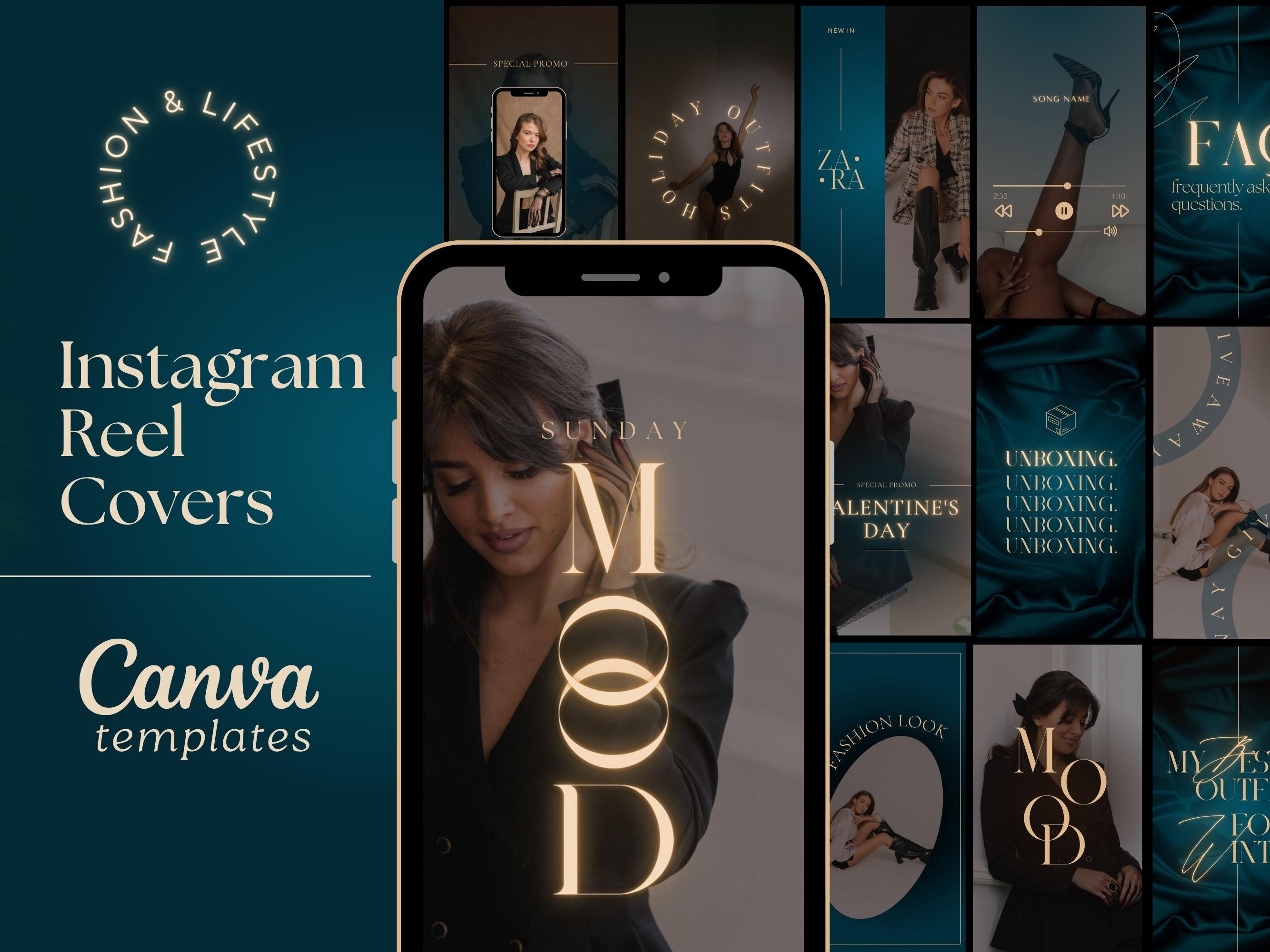 Instagram Reel Templates Minimal IG Reel Cover Template Modern IG Reels ...