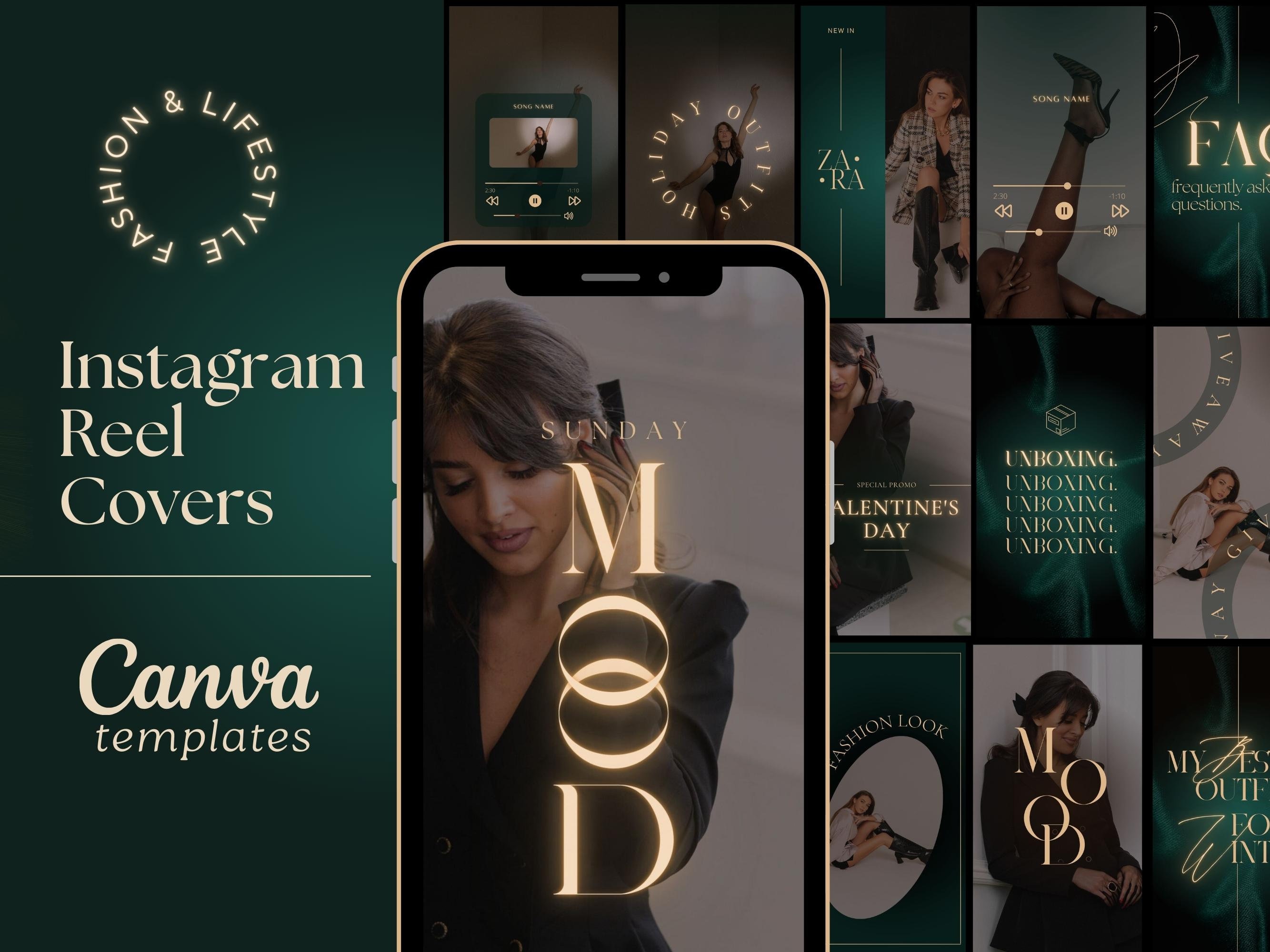 Instagram Reel Templates Minimal IG Reel Cover Template Modern IG Reels ...