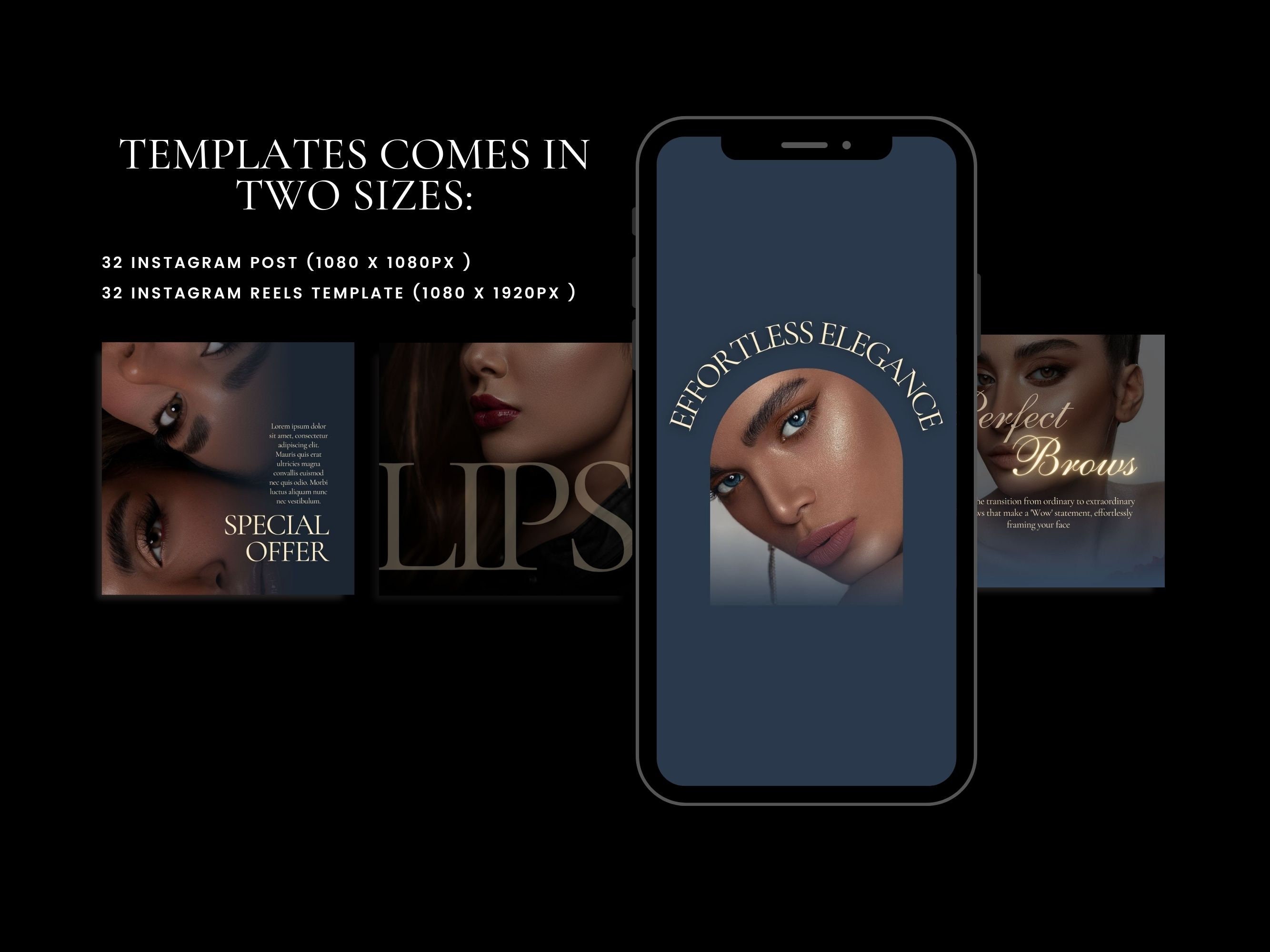 PMU Instagram Template Microblading Instagram Template Lip Blush Instagram Template Permanent ...